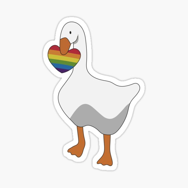 "Rainbow. lgbtq+ goose - Sticker" Sticker for Sale by amteta | Redbubble