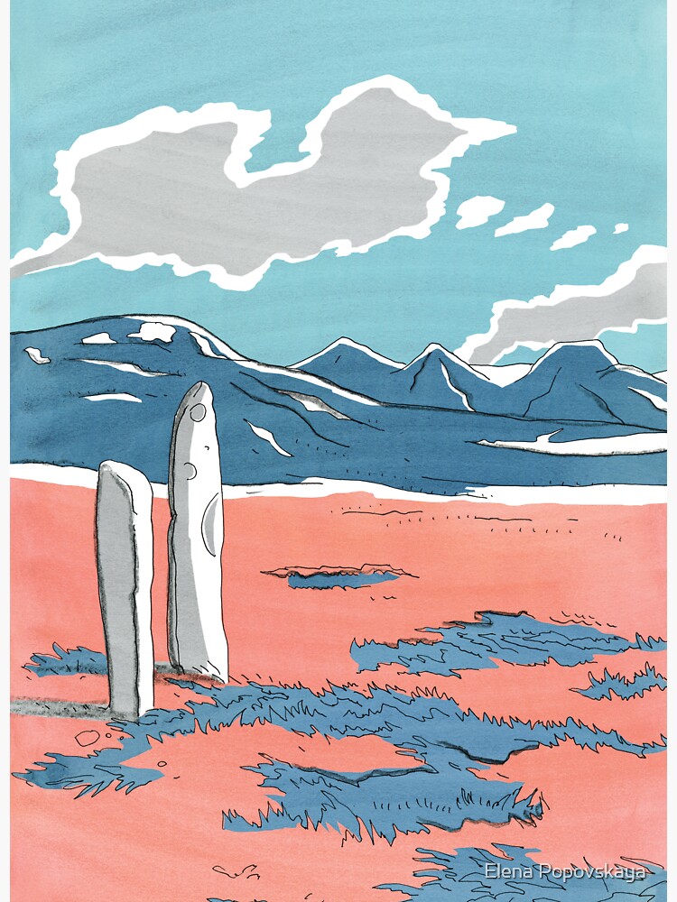 "Ancient sanctuary of Siberia" Sticker for Sale by epopovaskaya | Redbubble