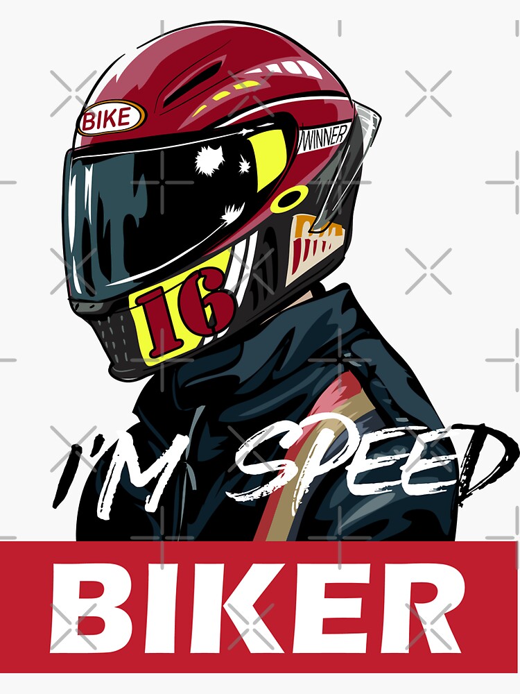 "I am speed biker" Sticker by Shop-A-Holic | Redbubble
