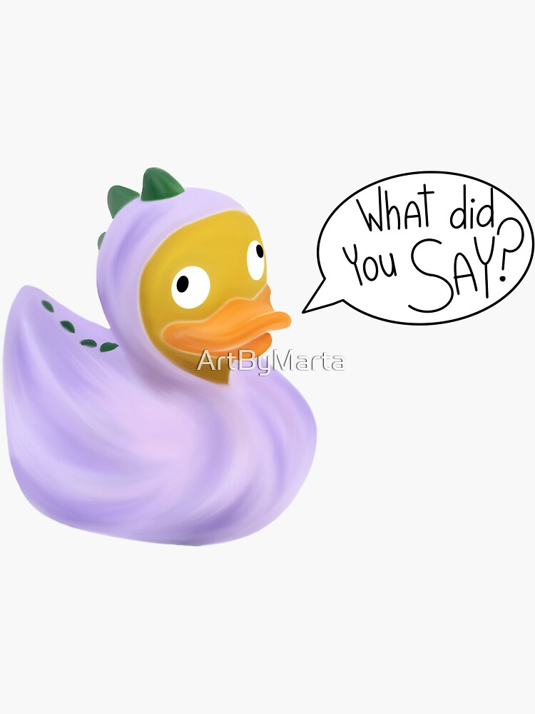 "Dino rubber duck Arthur" Sticker by ArtByMarta | Redbubble