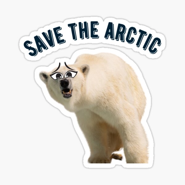 "Save the arctic" Sticker for Sale by OndrejsDesign | Redbubble