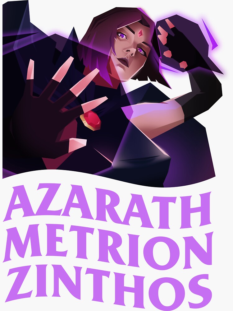 "Raven Teen Titans Fanart Azarath Metrion Zinthos" Sticker for Sale by ...