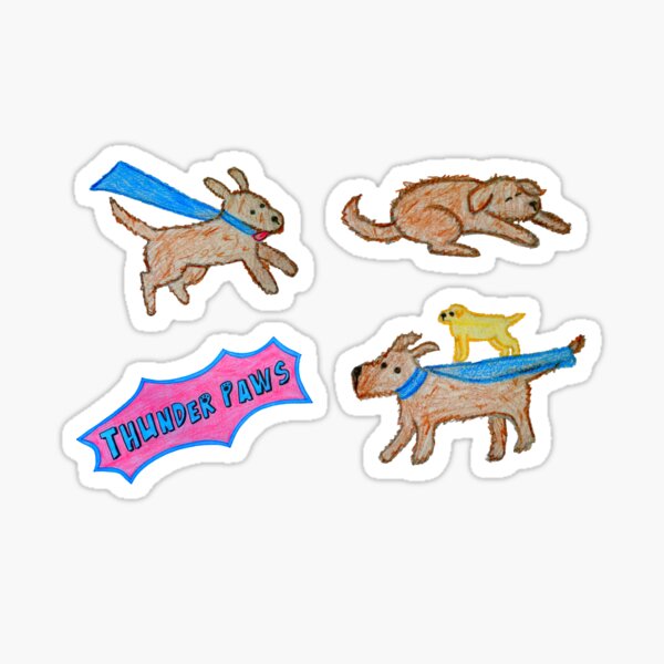 "4 Pack Thunder Paws, Sassy and Tom" Sticker for Sale by MeganMJones ...
