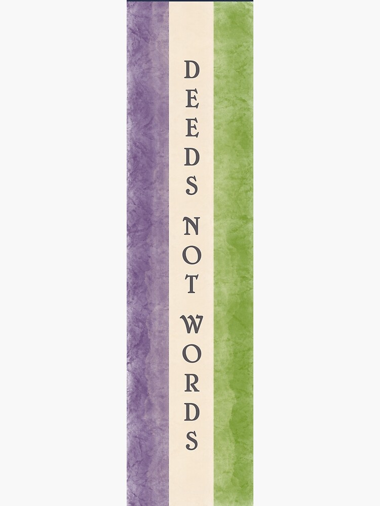 Deeds Not Words - Suffragette Flag Premium Matte Vertical Poster