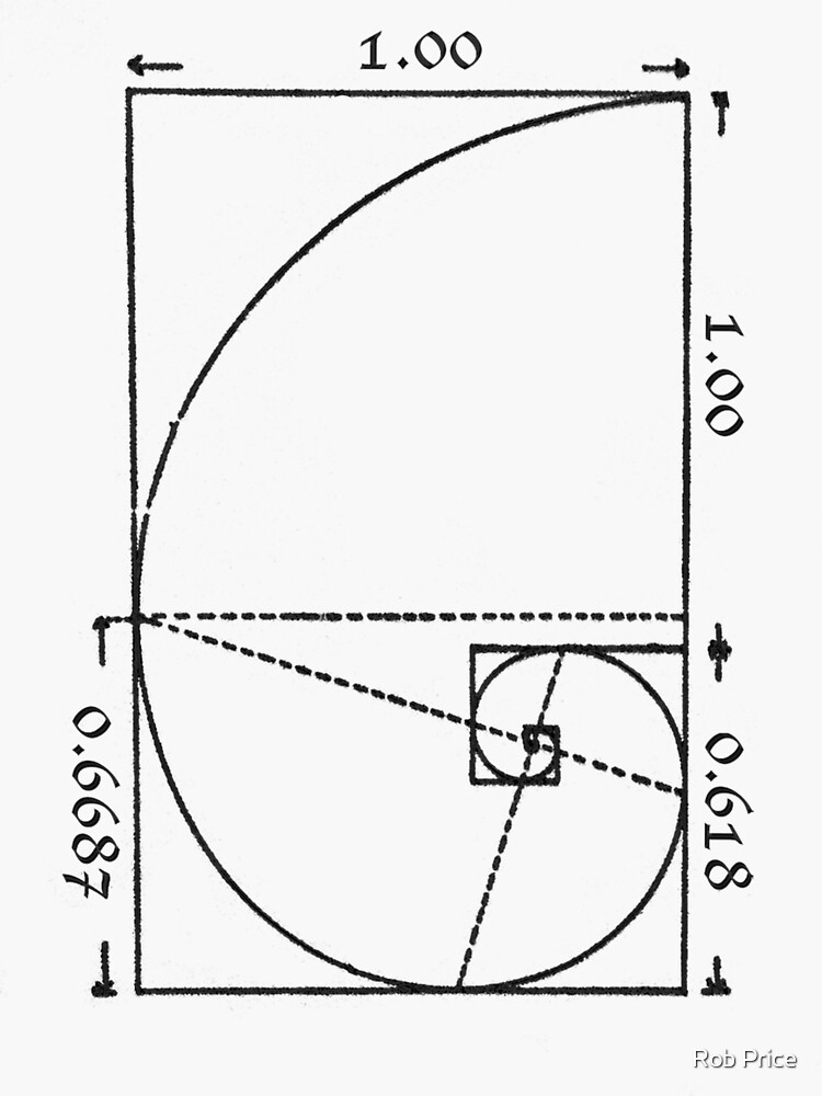 "The Golden Spiral" Sticker for Sale by wanungara | Redbubble