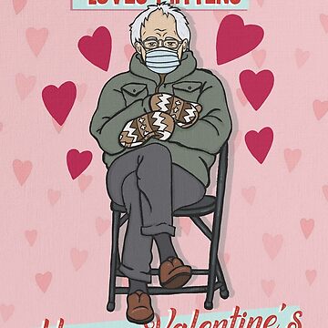 "Like Bernie Loves Mittens - Funny Bernie Sanders inauguration mittens ...