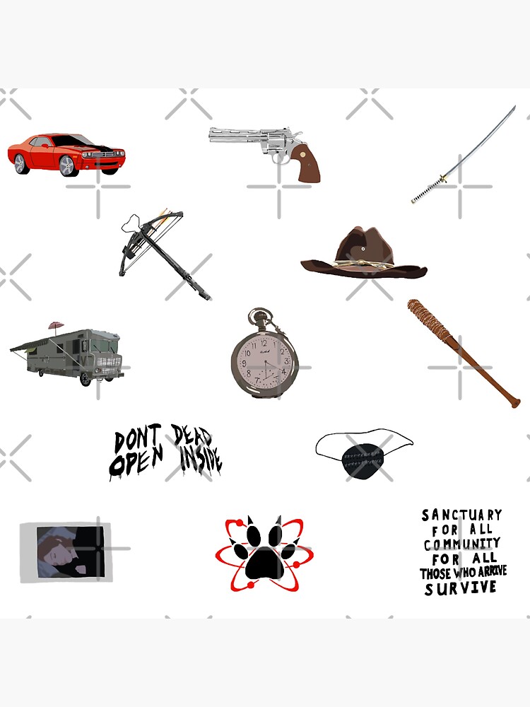 "TWD Icons" Sticker by Artinc | Redbubble