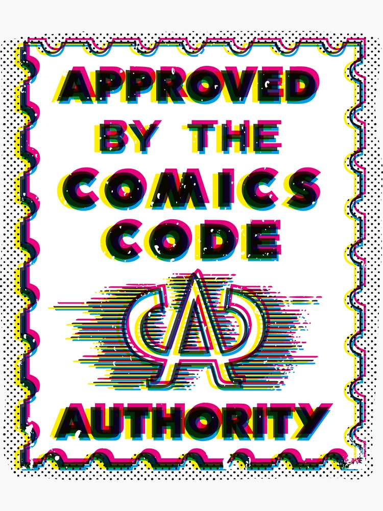 "Comic code" Sticker for Sale by Nerdymaker | Redbubble