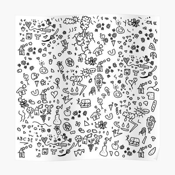 Póster «Dibujo infantil - cool skribble design» de samueldostal | Redbubble