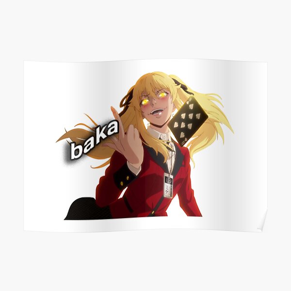 "kakegurui baka" Poster by 05aineta | Redbubble