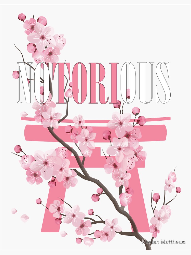 "NoTORIous Tori Gate Pun Illustration" Sticker by KeelanMatthews ...