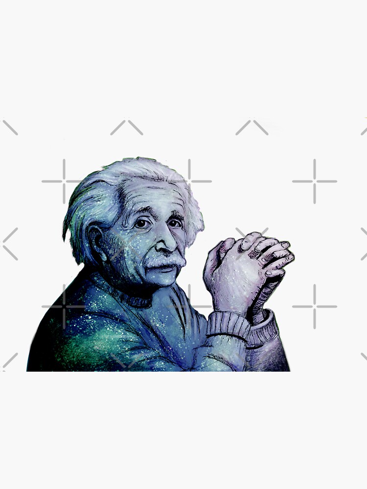 "Albert Einstein Design Art" Sticker by SoulfulSales | Redbubble