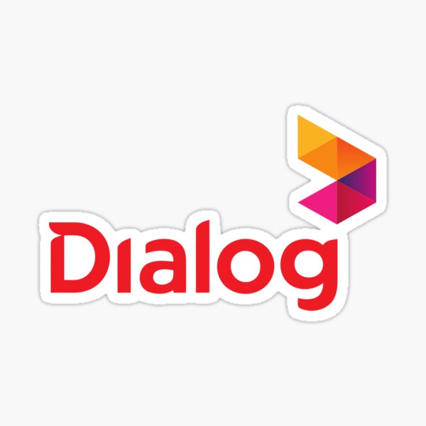 "Dialog Logo Design" Sticker for Sale by Brainybrave1 | Redbubble