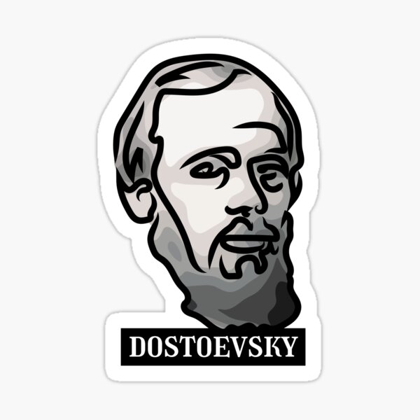 "Portrait of Dostoyevsky" Sticker by Xdelacra | Redbubble
