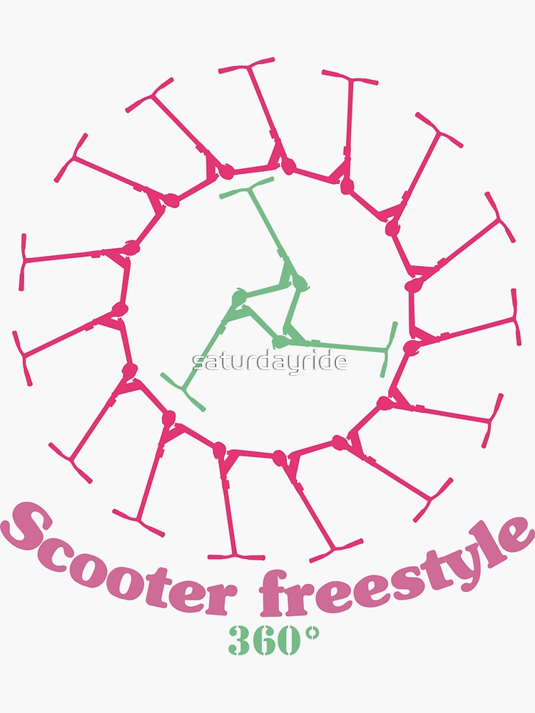 Pegatina «Círculo de scooter freestyle» de saturdayride | Redbubble