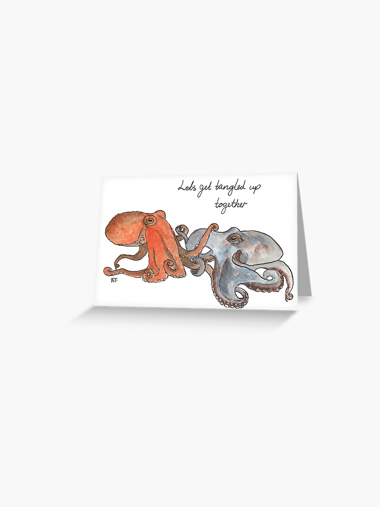 "Tangled Octopuses greetings card" Greeting Card for Sale by ...