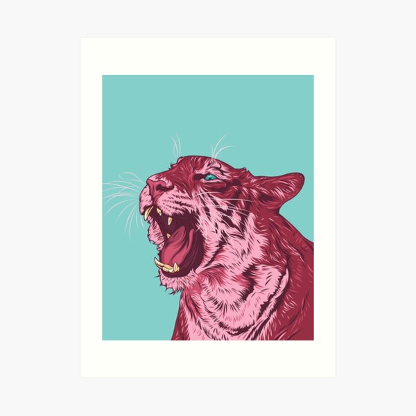 "Magenta tiger" Art Print for Sale by banrevi | Redbubble