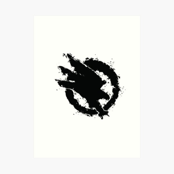 "Command and Conquer GDI Black Splatter Paint" Art Print by Splash ...