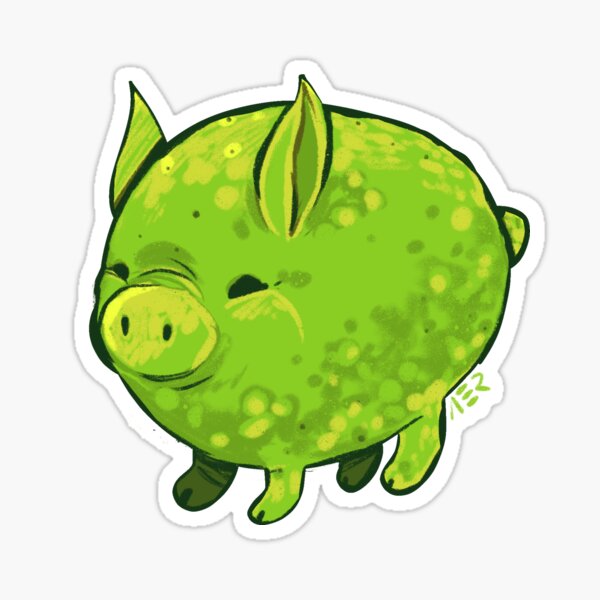 "Lime Pig" Sticker for Sale by cerudenborg | Redbubble