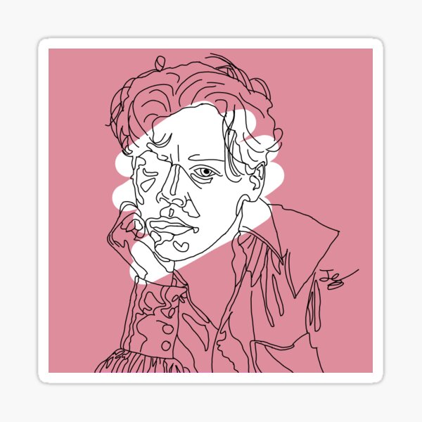 "HS pink stylized " Sticker by JessicaAdoreyou | Redbubble