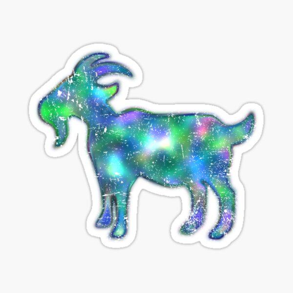 "Psychedelic Goat" Sticker for Sale by Lescoop77 | Redbubble
