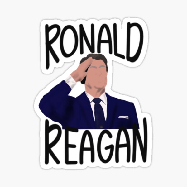 "Ronald Reagan" Sticker by lenaslettering | Redbubble