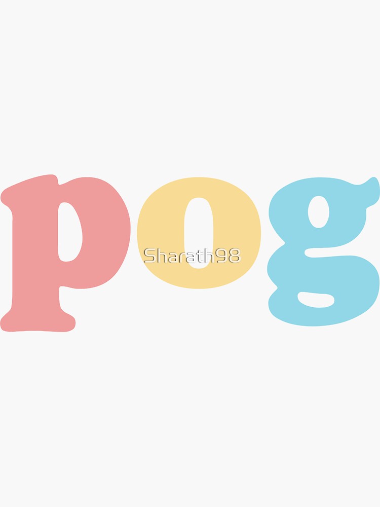"pog" Sticker for Sale by Sharath98 | Redbubble