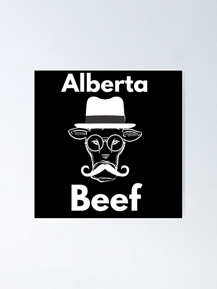 "Alberta Beef Trucker Hat" Poster by VirtuaWaves | Redbubble