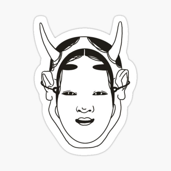 "twin noh masks" Sticker for Sale by immortanchr0me | Redbubble