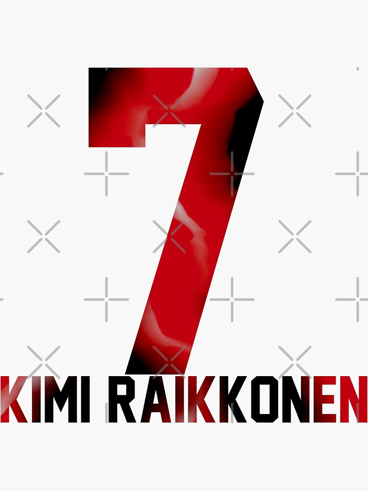 "7 kimi Raikkonen Marbled" Sticker for Sale by Angel-f1 | Redbubble