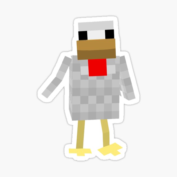 "CHICKEN MINECRAFT - high quality" Sticker for Sale by Bubbledavid ...