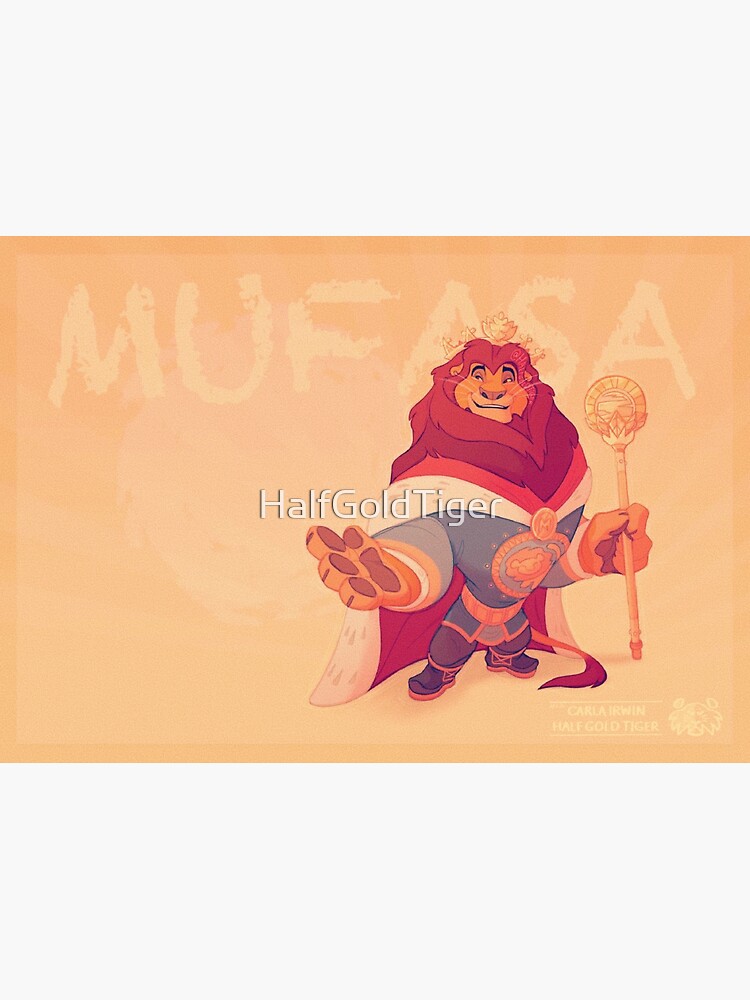 "Mufasa" Sticker by HalfGoldTiger | Redbubble