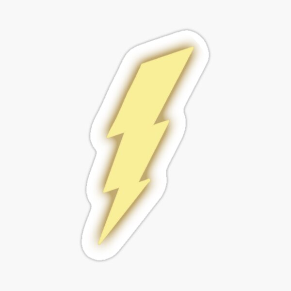 "Neon yellow lightning bolt " Sticker for Sale by ThemindofTee | Redbubble
