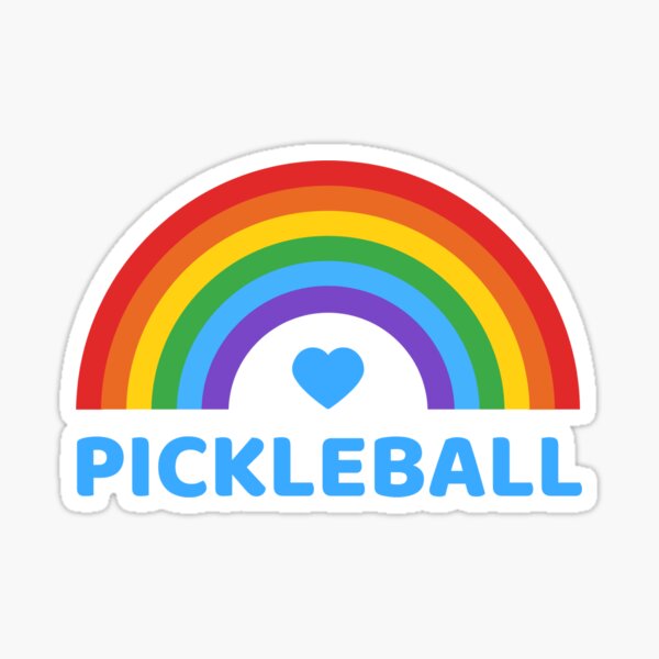 "Pickleball Rainbow" Sticker for Sale by PBDNK | Redbubble