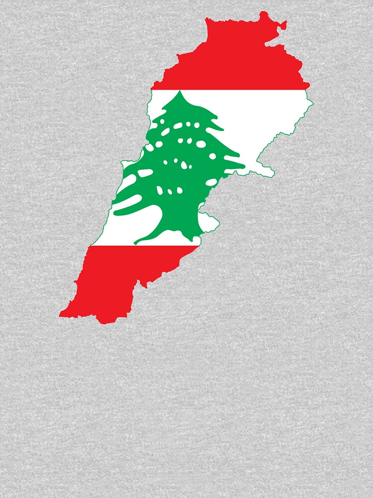 "Flag Map of Lebanon" T-shirt for Sale by abbeyz71 | Redbubble | flag ...