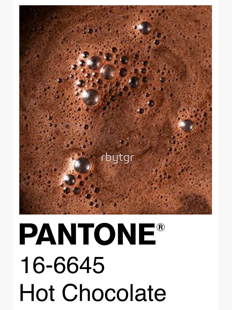 "Pantone - Hot Chocolate" Sticker by rbytgr | Redbubble