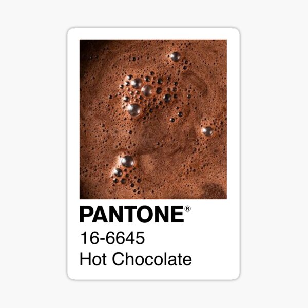 "Pantone - Hot Chocolate" Sticker by rbytgr | Redbubble
