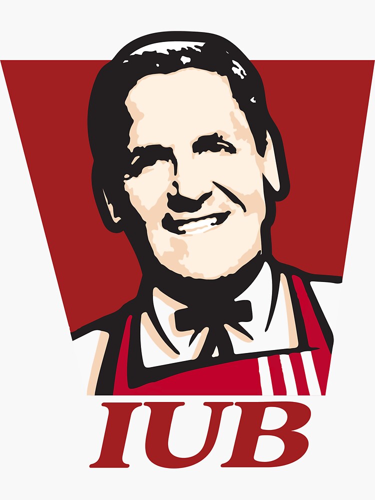 "Mark Cuban KFC Logo- Indiana University" Sticker for Sale by ...
