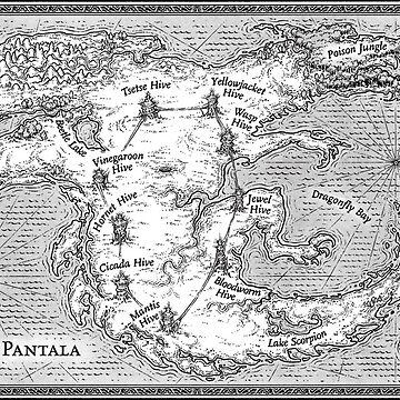 "Map of Pantala" Sticker for Sale by Mivox | Redbubble