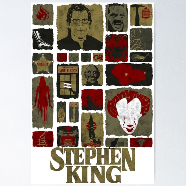"Stephen King " Poster for Sale by brainmktdgtal | Redbubble