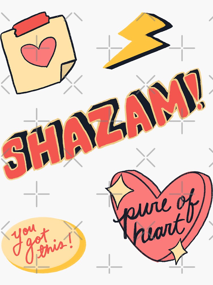 "shazam sticker pack" Sticker for Sale by cemeterydrives | Redbubble