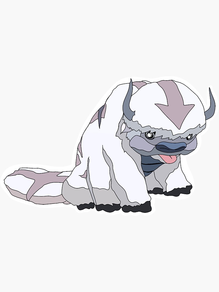 "Appa yip yip tongue out" Sticker for Sale by AutieCo | Redbubble