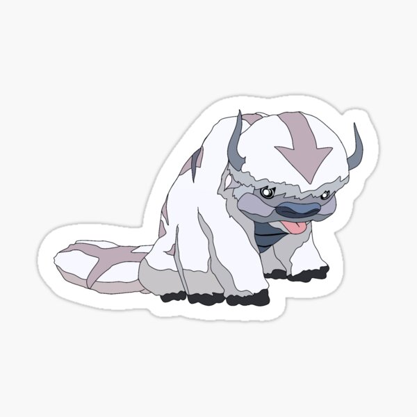 "Appa yip yip tongue out" Sticker for Sale by AutieCo | Redbubble