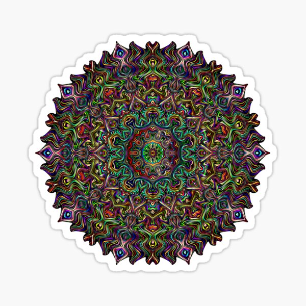 "Mandala - Circle Of Enigma" Sticker by UninhabitBoss | Redbubble