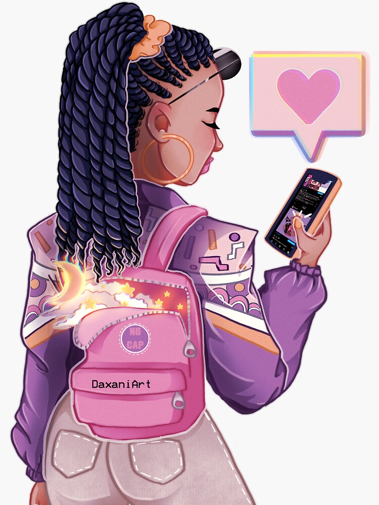 "Instagram Palette Girl" Sticker for Sale by Daxani | Redbubble