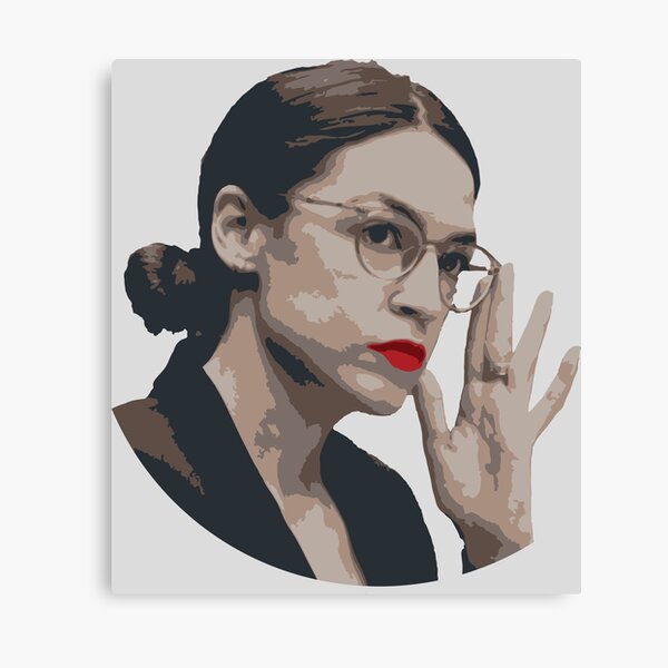 "AOC Alexandria Ocasio-Cortez (Red Lip Colorway)" Canvas Print for Sale ...