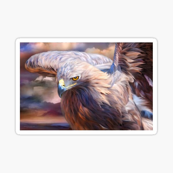 "Spirit Of The Golden Eagle" Sticker by carolcavalaris | Redbubble