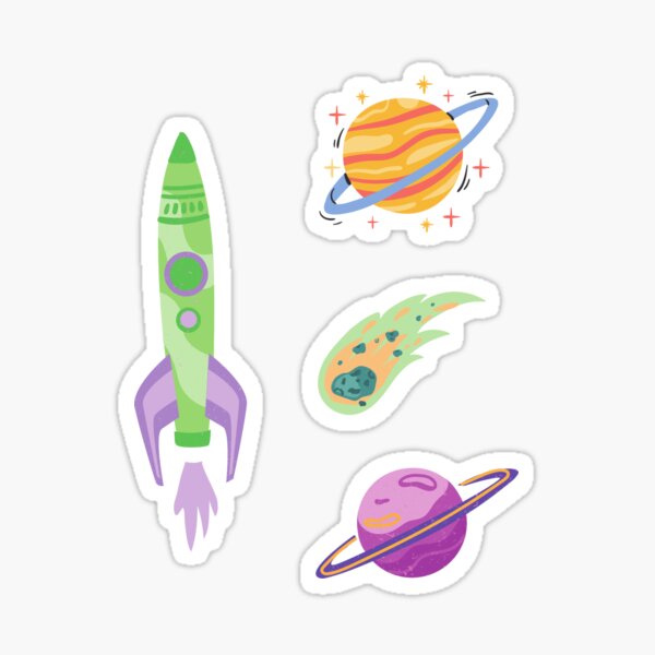 "Space,Planets, Meteorite, Spacecraft" Sticker for Sale by b-for ...