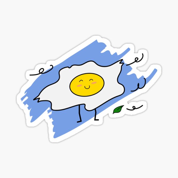 "egg drawing" Sticker for Sale by ferlopezro | Redbubble