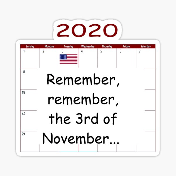 "Remember, remember..." Sticker for Sale by barefootjones | Redbubble